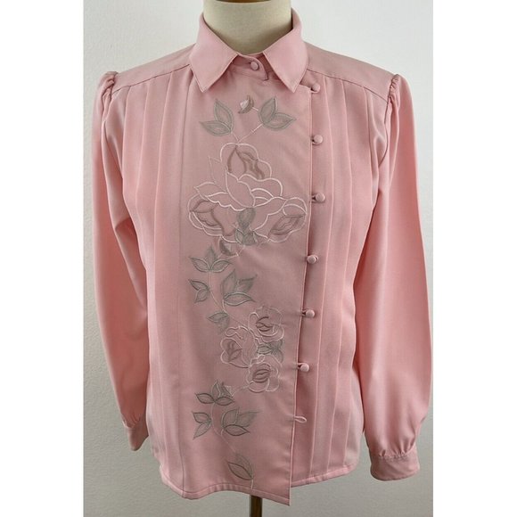 Shapely | Tops | Vintage Shapely Womens 2 Blouse Shirt Button Front ...